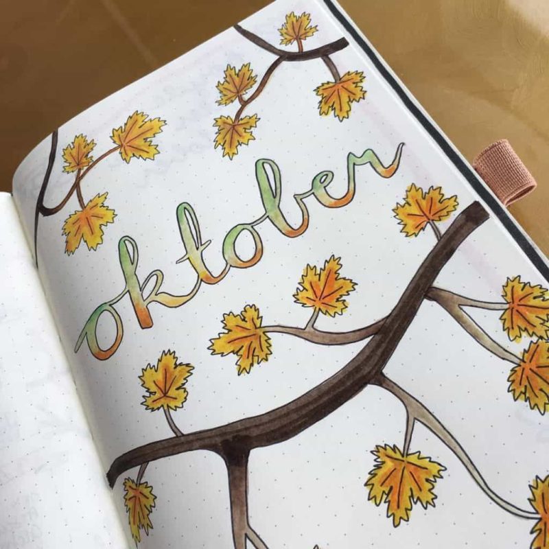 27 Bullet journal monthly cover ideas for October - juelzjohn