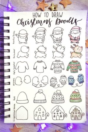 16 Amazing Christmas bullet journal doodles - juelzjohn