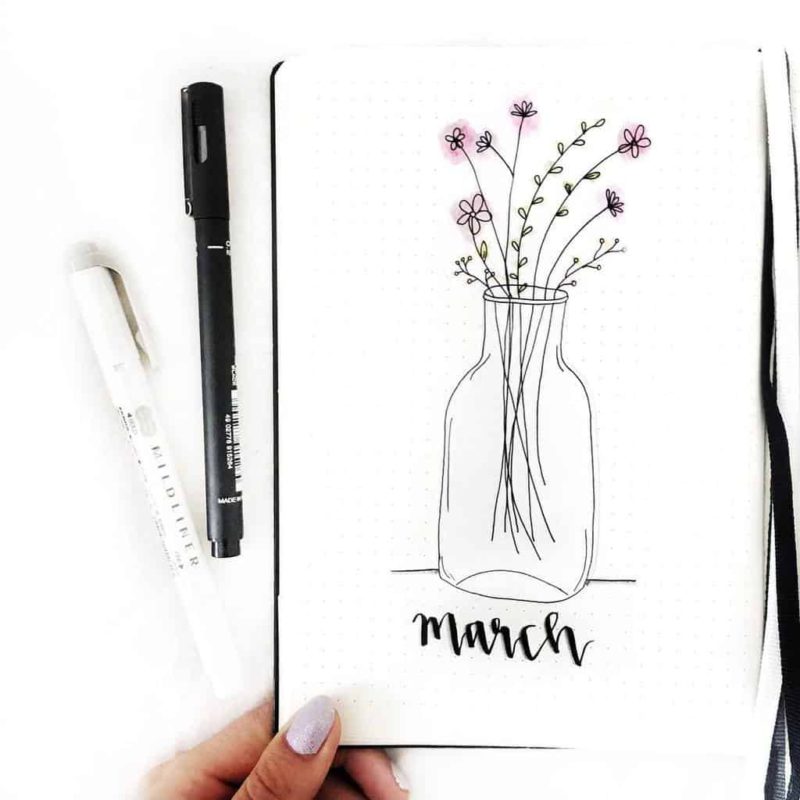 21 Brilliant march bullet journal cover page ideas for inspiration ...