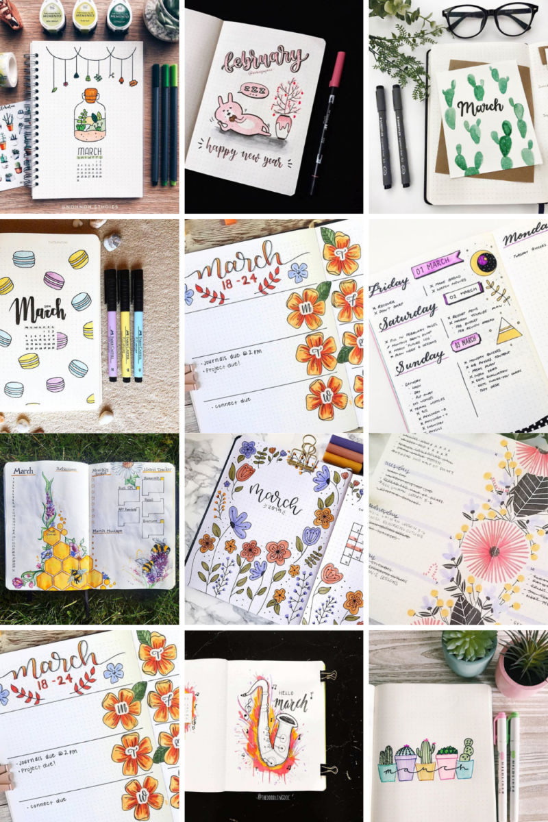 19 Creative March bullet journal spreads for 2024 - juelzjohn 19 Creative March bullet journal spreads for 2024 - juelzjohn